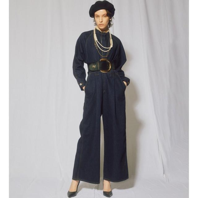 サムシング（SOMETHING）/atelier SOMETHING STAND COLLAR JUMP SUIT/スタンドカラーデニ