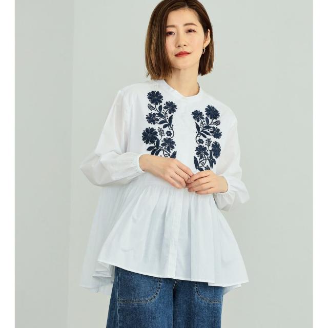 サムシング（SOMETHING）/SOMETHING 刺繍長袖チュニック