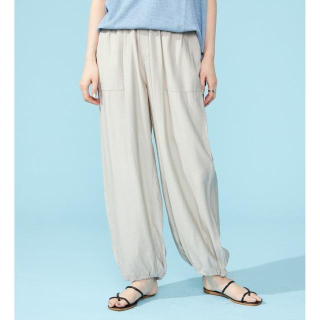 サムシング（SOMETHING）/SOMETHING ウエストゴムSLパラシュートワイドパンツ【UVカット・冷感・防シワ】