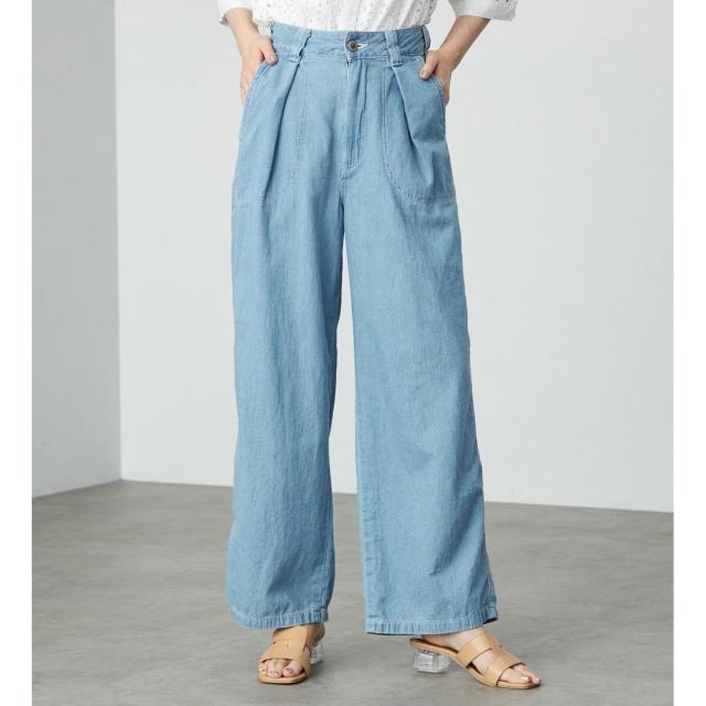 サムシング（SOMETHING）/SOMETHING リネンペインターデニムパンツ