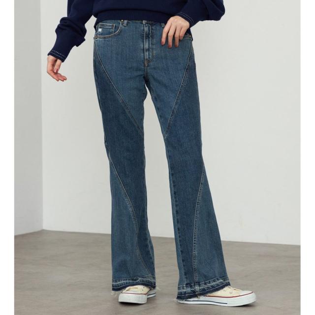 サムシング（SOMETHING）/SOMETHING LISA SPIRAL フレアデニムパンツ