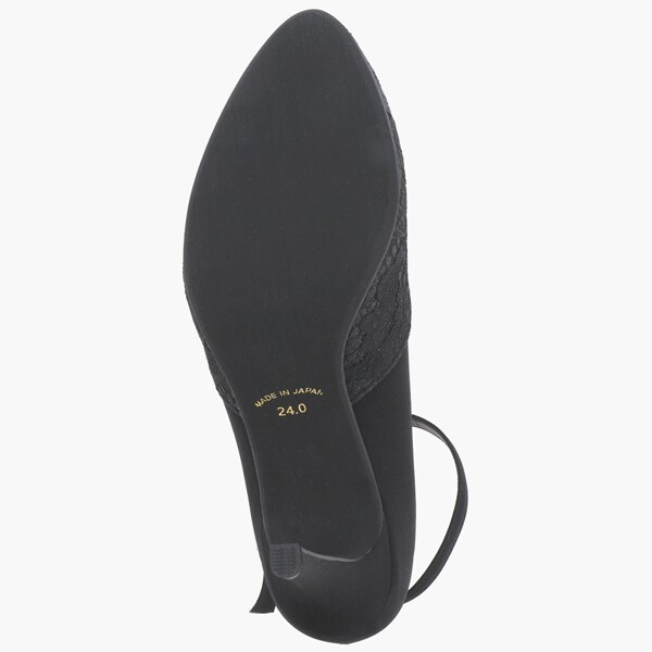 メタルルージュ（Metal Rouge）/ラメレースコンビネックベルトパンプス