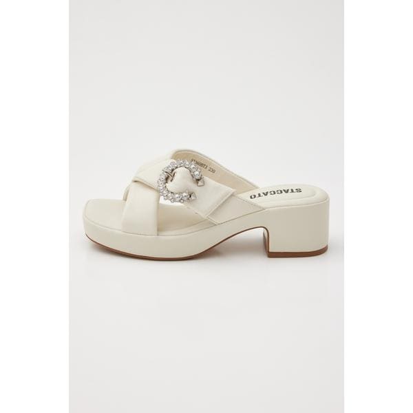 スタッカート（STACCATO）/ムーンフラワリーパフィクロスサンダル