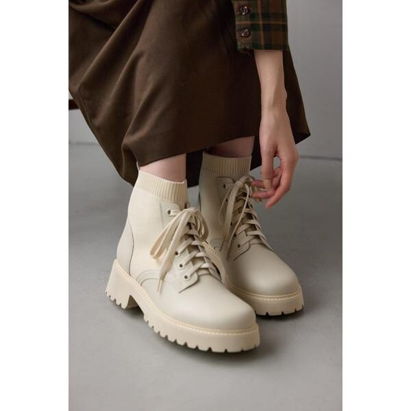 スタッカート（STACCATO）/リードニットコンビレースアップブーツ