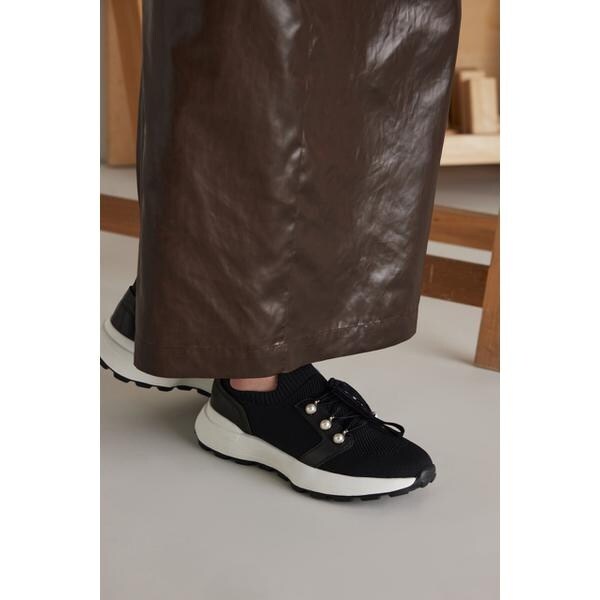 スタッカート（STACCATO）/パールリボンニットスリッポン