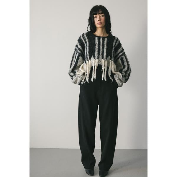 スタイルミキサー（STYLEMIXER）/インターシャーフリンジニット