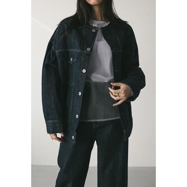 スタイルミキサー（STYLEMIXER）/ノーカラーデニムジャケット