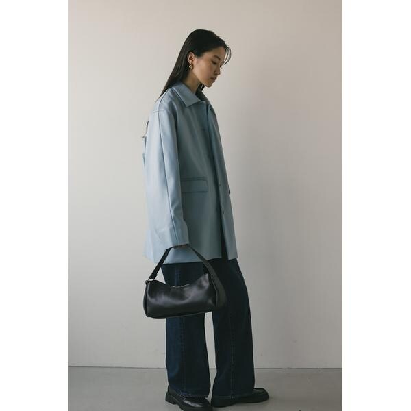 スタイルミキサー（STYLEMIXER）/ステンカラーフェイクレザージャケット