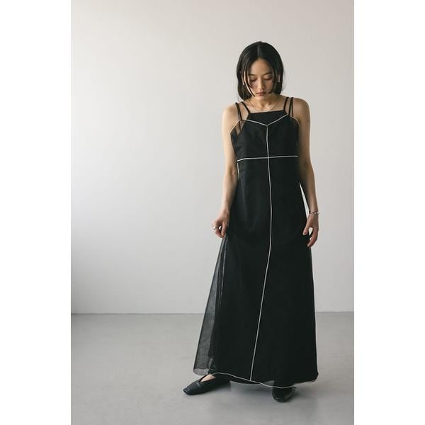 スタイルミキサー（STYLEMIXER）/バイカラーチュールレイヤーワンピース