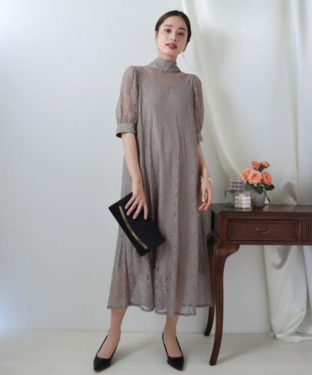 ブルーイースト（BLUEEAST）/インナー付き2WAYリボンレースドレス