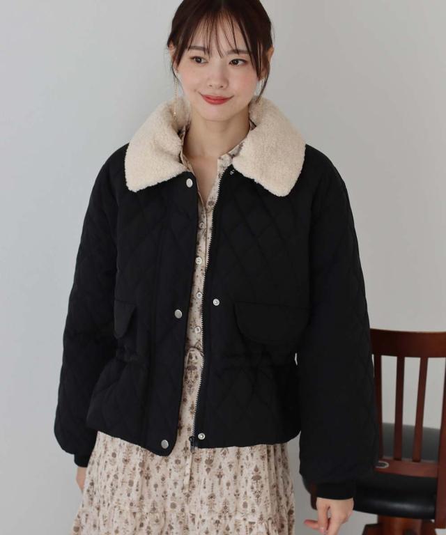 ブルーイースト（BLUEEAST）/襟ボアキルティングジャケット