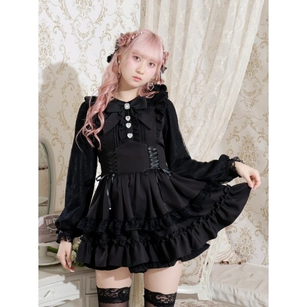 ノエミー（NOEMIE）/ハートビジューレースアップセットアップ