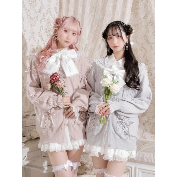 ノエミー（NOEMIE）/メニーリボンケーブルセーラカーデ