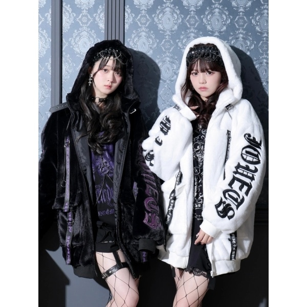 ノエミー（NOEMIE）/スタンドフードユニセックスファーブルゾン