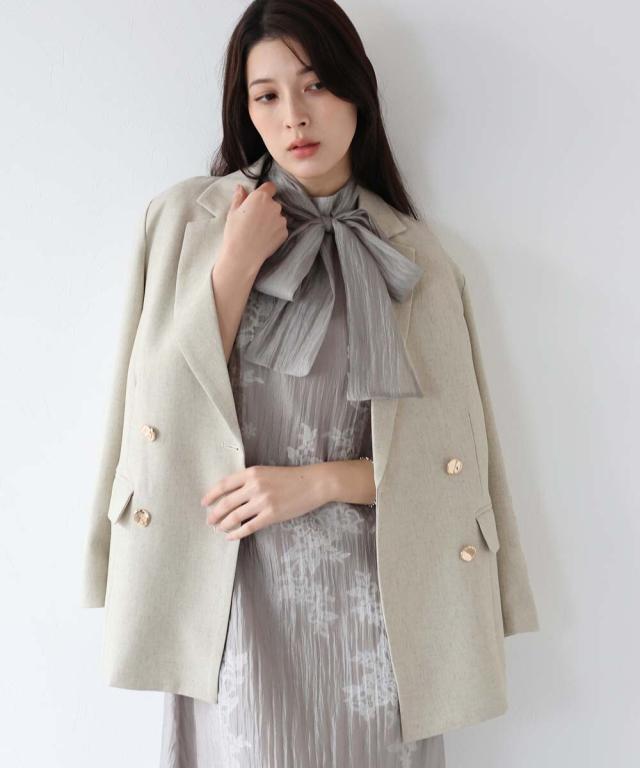 ジェーバイブルー（J by blue）/ニュアンスボタンダブルジャケット