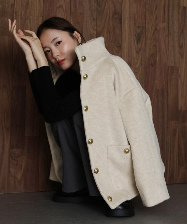 ジェーバイブルー（J by blue）/スタンドウールコート