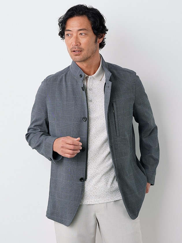 エレメント オブ シンプルライフ/シャドーチェックブルゾン