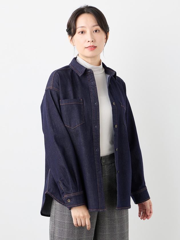 エレメント オブ シンプルライフ（element of SIMPLE LIFE）/ライトソフティデニムシャツ