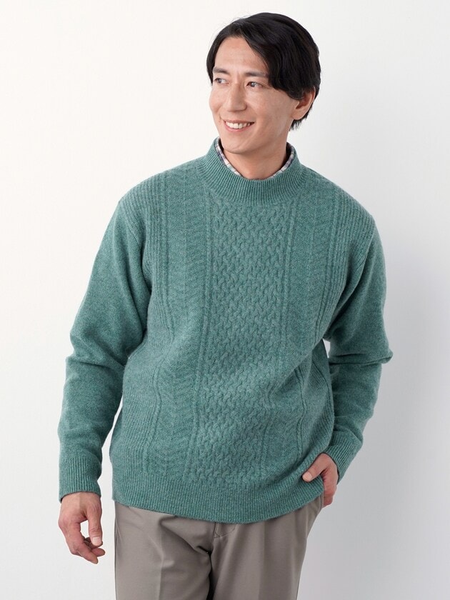 ウォッシャブルニットカーディガン／エレメント オブ シンプルライフ