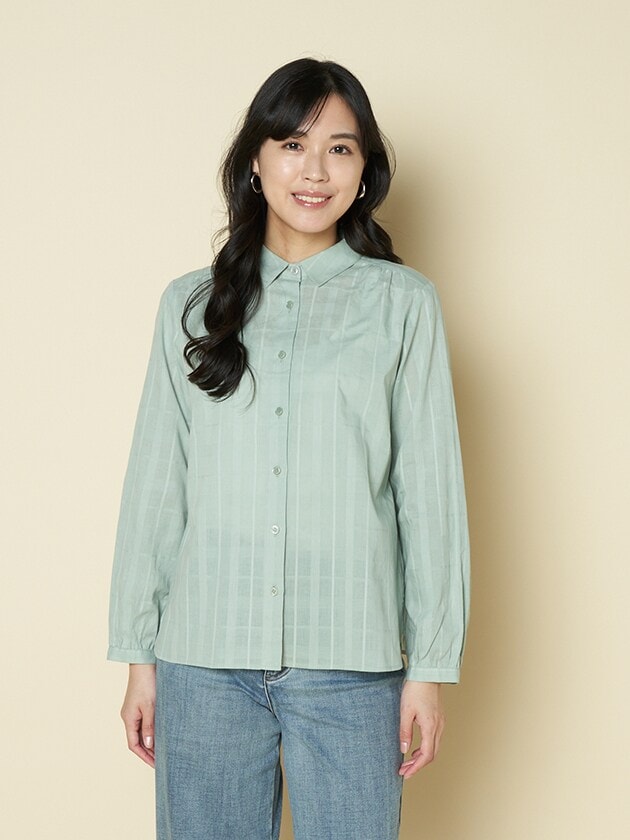 エレメント オブ シンプルライフ（element of SIMPLE LIFE）/シャドーチェックブラウス