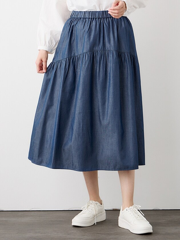 エレメント オブ シンプルライフ（element of SIMPLE LIFE）/デニムライクスカート