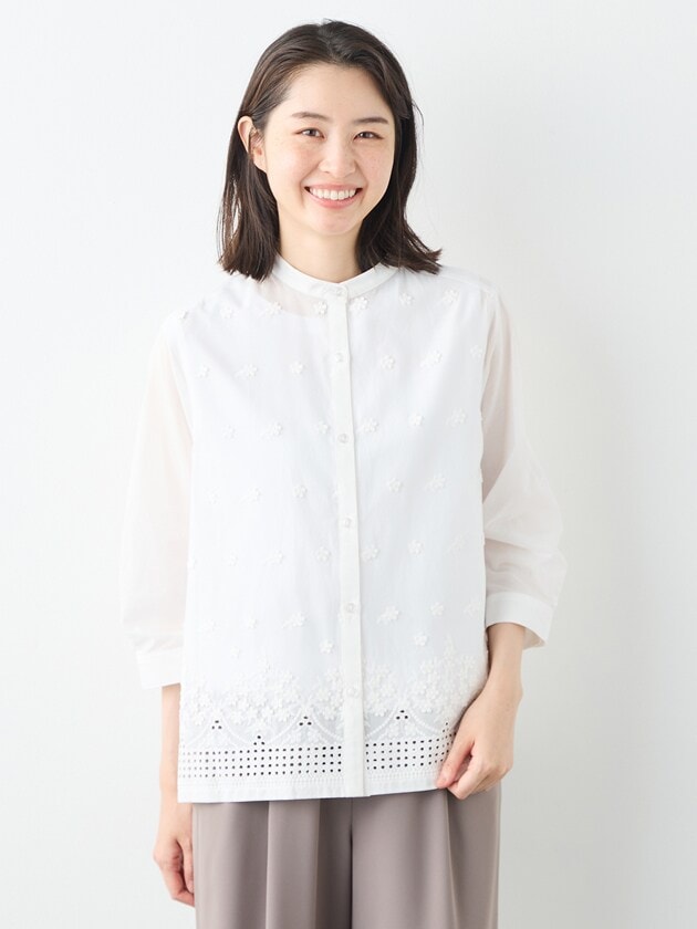 エレメント オブ シンプルライフ（element of SIMPLE LIFE）/3Dモチーフブラウス