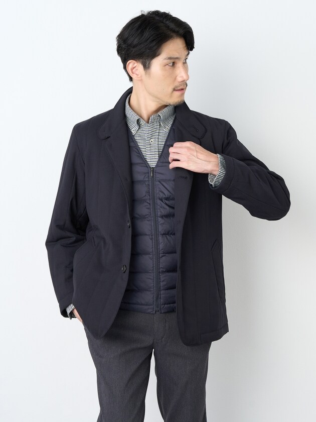 エレメント オブ シンプルライフ（element of SIMPLE LIFE）/中綿キルトウールライクツイルブルゾン