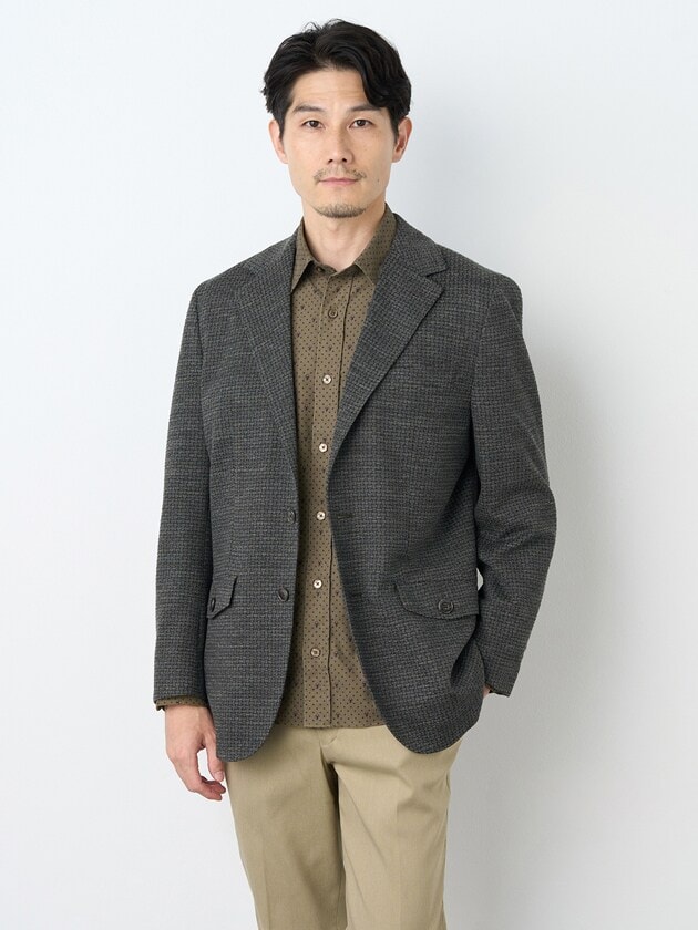 エレメント オブ シンプルライフ（element of SIMPLE LIFE）/尾州生地ウールトップバスケットコンバチジャケット