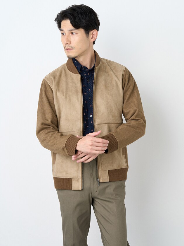 エレメント オブ シンプルライフ（element of SIMPLE LIFE）/スウェードボンディングブルゾン