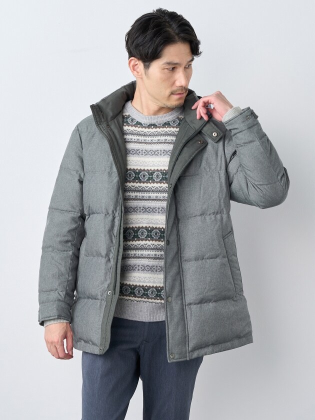 エレメント オブ シンプルライフ（element of SIMPLE LIFE）/ウーリーヘリンボーンミドルダウン