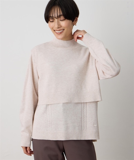 【NEW】デコイ（DECOY）/ハイネックニットアンサンブル【アンサンブル(2枚セット)・ハンドウォッシャブル】