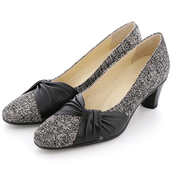 アトリエ/【4E】ソフトスクエアドレープパンプス