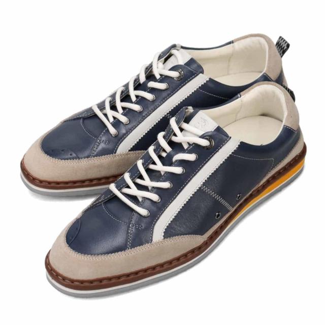 ランバン オン ブルー（LANVIN en Bleu）/LANVIN en Bleu  サイドラインレースアップレザースニーカー