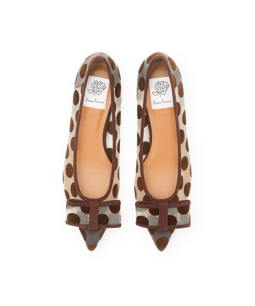 エマフランシス（Emma Francis）/ポインテッドトゥ ドット柄 チュール