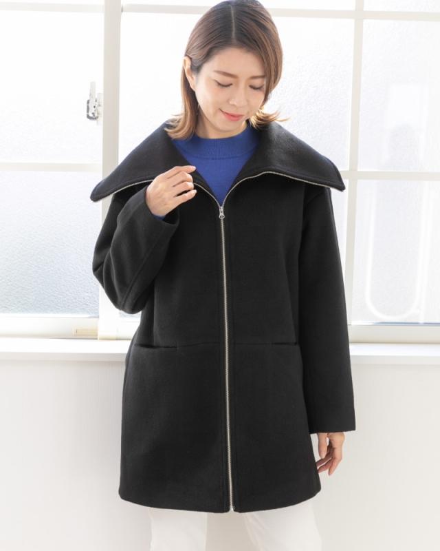 プレフェリール（PREFERIR）/ジップアップビックカラーコート