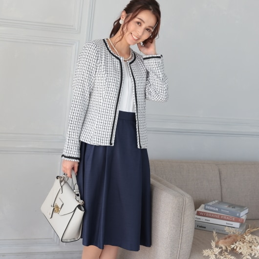 プレフェリール（PREFERIR）/ツィードジャケット＆ワンピース(2点セット )セレモニースーツ