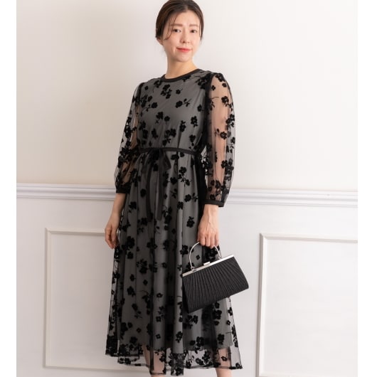 プレフェリール（PREFERIR）/フロッキーフラワーチュールワンピース