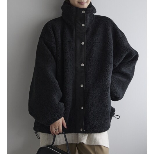 プレフェリール（PREFERIR）/ボアスタンドブルゾン カラーコート