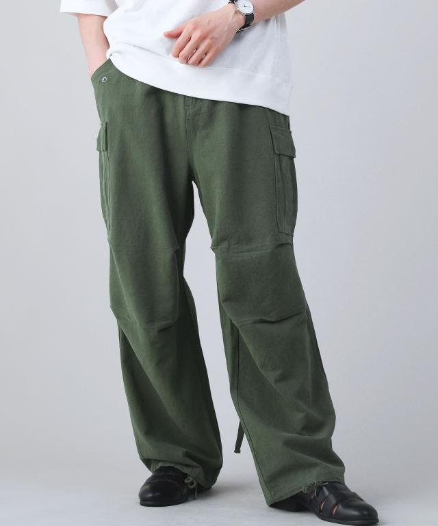 スプートニクス（SPUTNICKS）/＜Audience＞綿麻バックサテン M−65 U．S．ARMY カーゴイージーパンツ