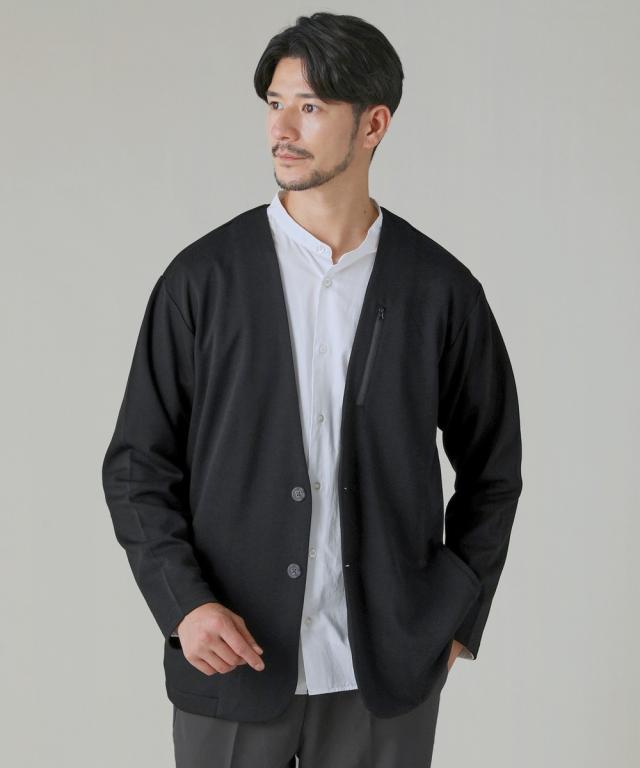 スプートニクス（SPUTNICKS）/カルゼダブルフェイス ノーカラーカーデジャケット