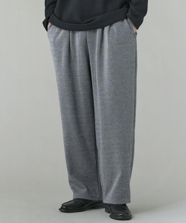 スプートニクス（SPUTNICKS）/＜Upscape Audience＞日本製ボンバーヒート ツイード２タックワイドイージーパンツ