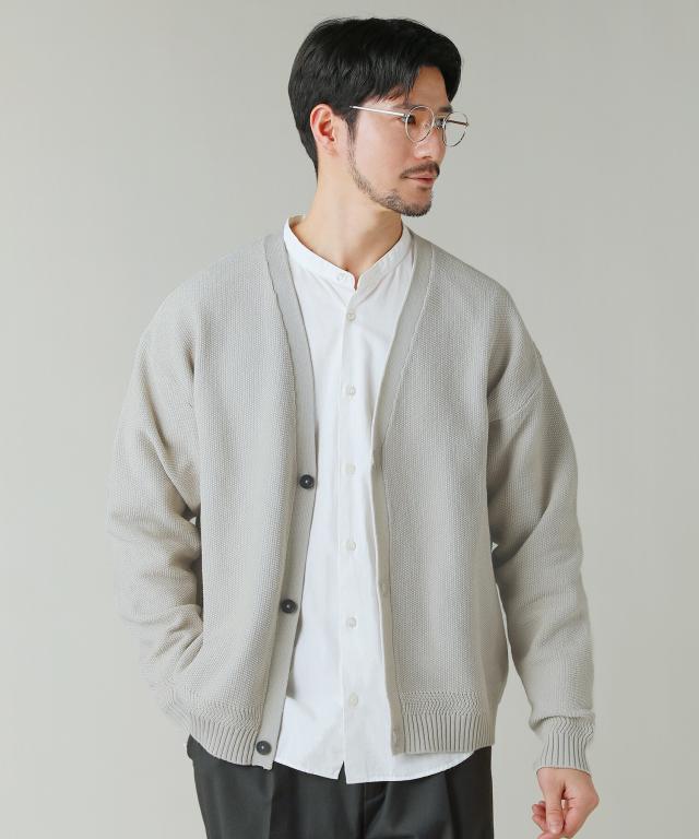 スプートニクス（SPUTNICKS）/リラックスフィット鹿の子編みVネックカーディガン