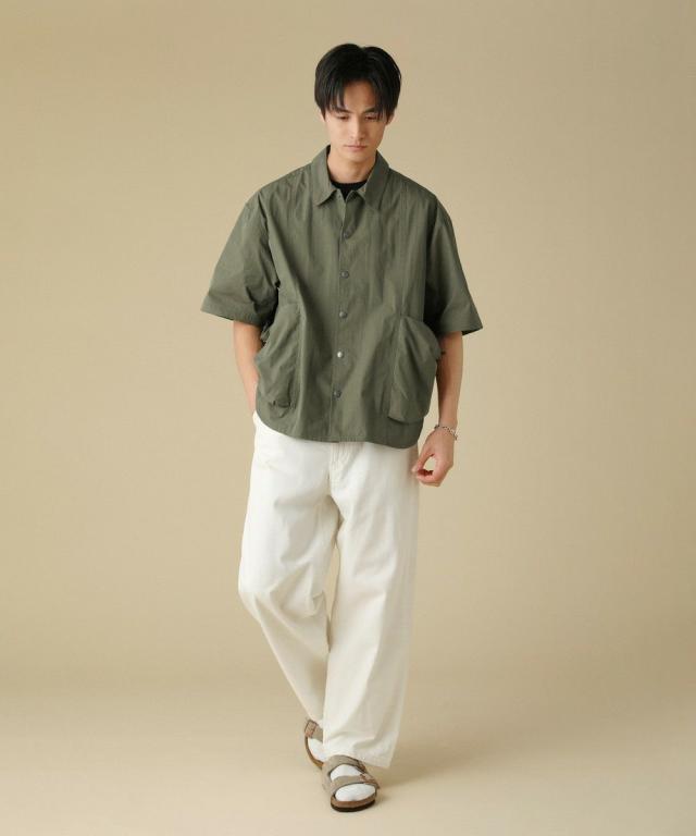 スプートニクス（SPUTNICKS）/コットンナイロンキャンバスサイドコードハーフスリーブシャツジャケット スプートニクス（SPUTNICKS）/コットンナイロンキャンバスサイドコード