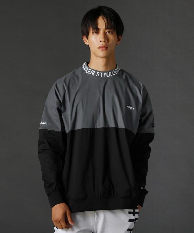 レジェス（REZES）/R/撥水ストレッチ布帛バイカラープルオーバー