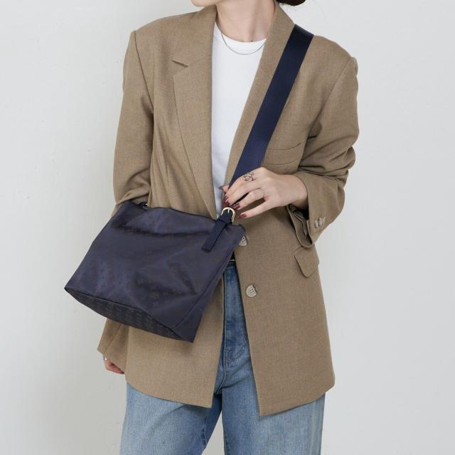 ラシット（russet）/ナイロンジャガード2WAYワンハンドルトートバッグ(SF−268)