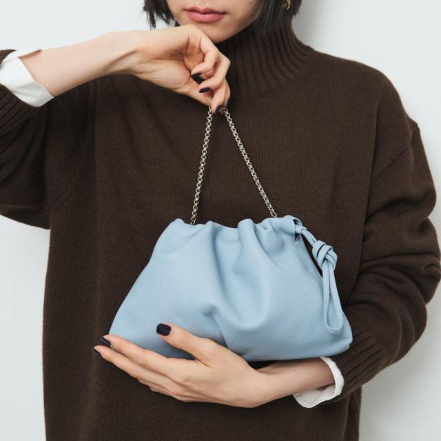 ラシット（russet）/レザー巾着4WAYミニショルダーバッグ(CE−1637)