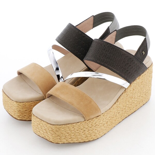 ランバン オン ブルー/プラットフォームジュートサンダル