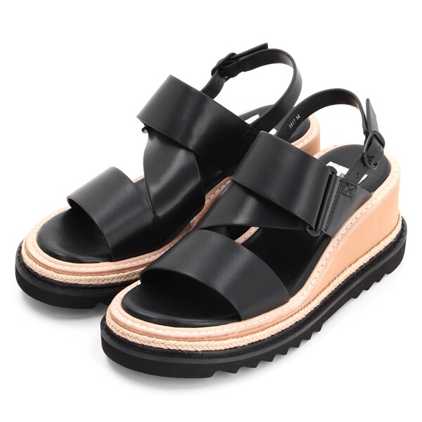 ランバン オン ブルー（LANVIN en Bleu）/バックストラップウェッジサンダル