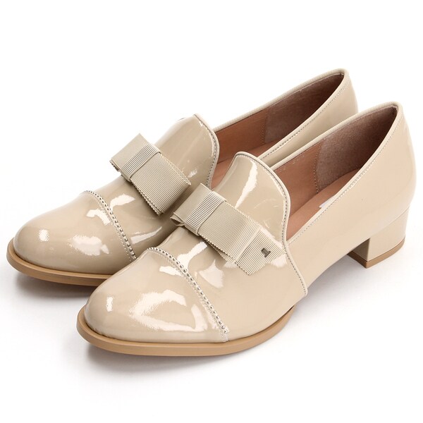 ランバン オン ブルー（LANVIN en Bleu）/リボンモチーフスリッポンパンプス