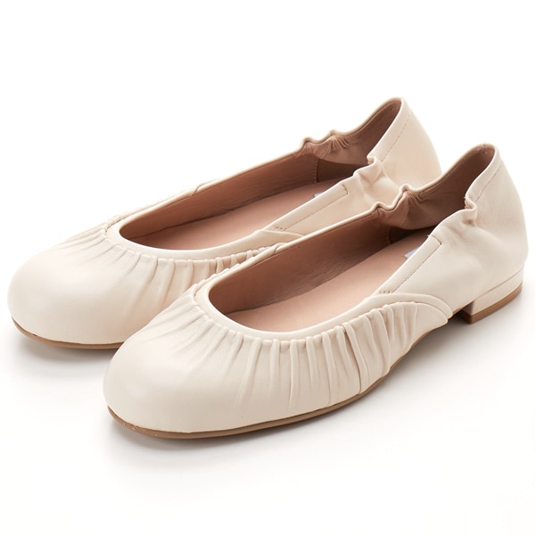 ランバン オン ブルー（LANVIN en Bleu）/シャーリングバレエシューズ